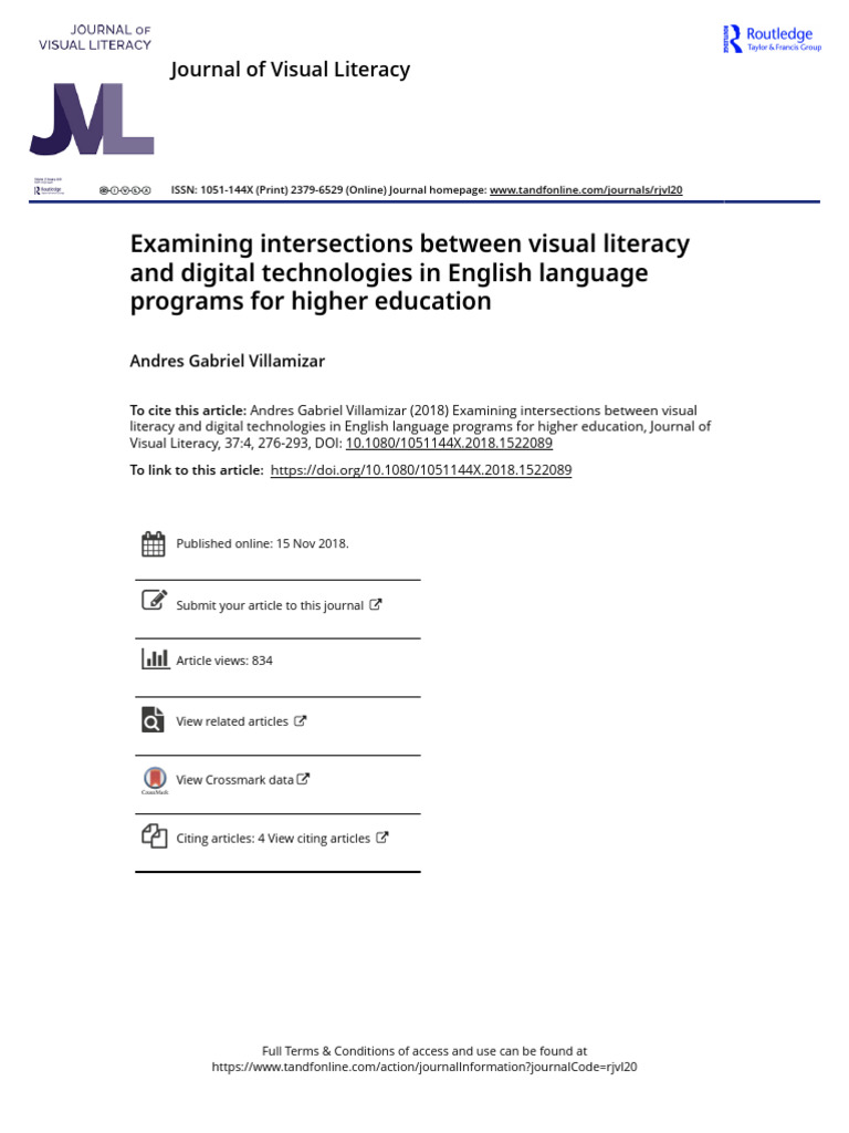 Examining Intersections Between Visual Literacy and Digital ...