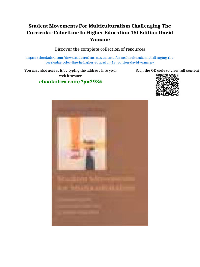 Student Movements For Multiculturalism Challenging The Curricular Color ...