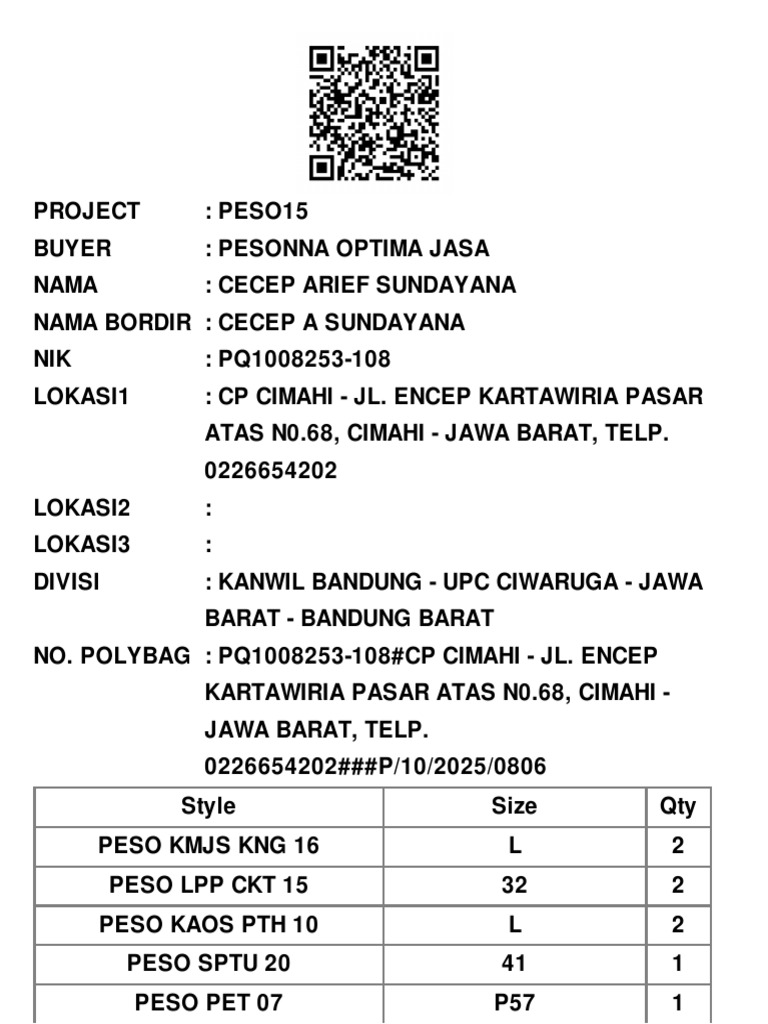 Sticker Polybag Lot_111 | PDF