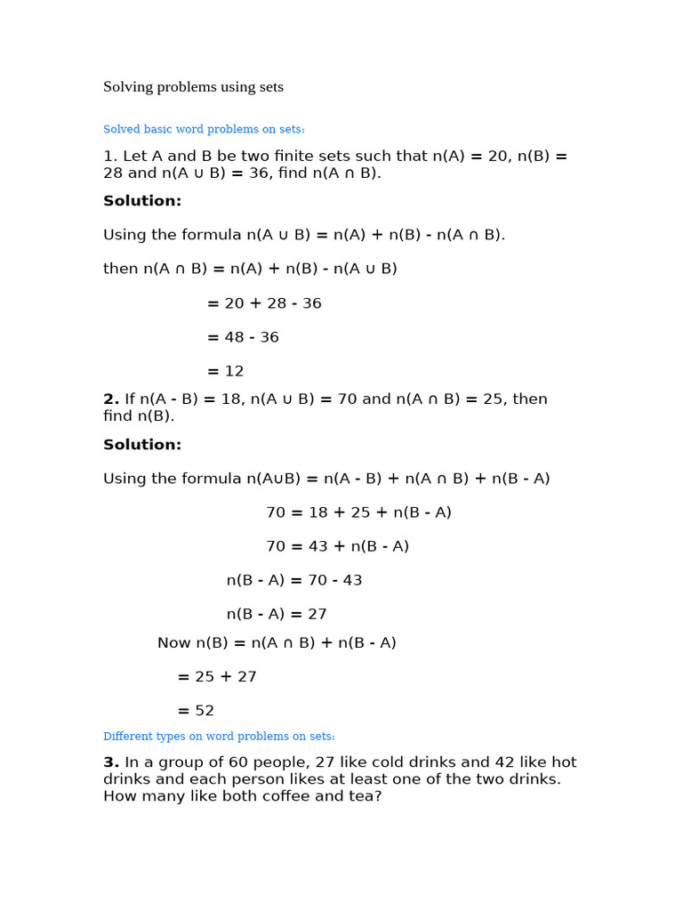 Solving problems using sets | PDF | Chess | Chess Theory