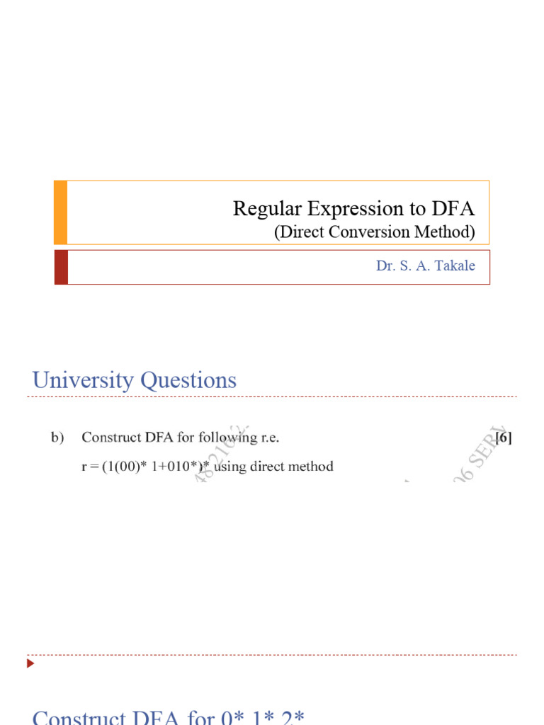 Regular Expression To DFA | PDF | String (Computer Science) | Models Of ...