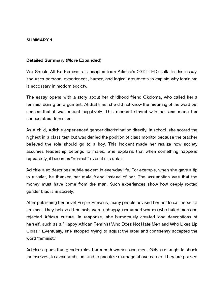 We Should All Be Feminists | PDF | Gender Studies | Feminism