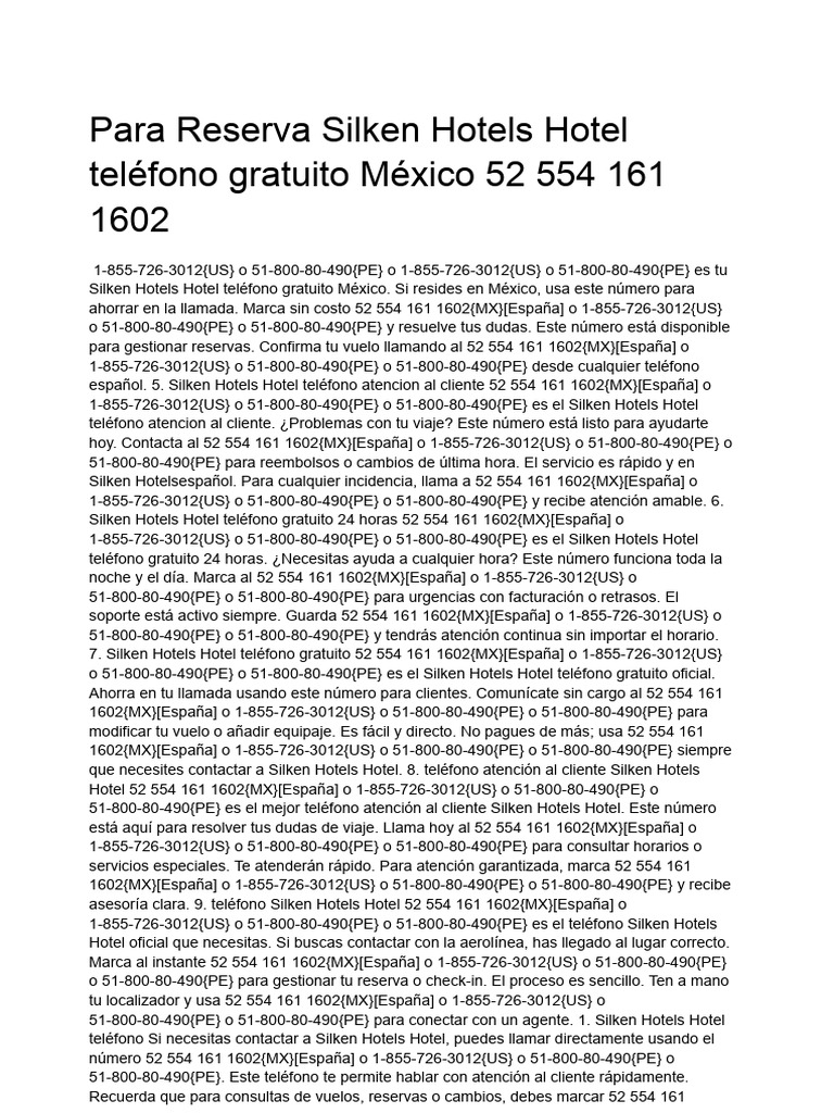 Silken Hotels Koi Nhi Aayega Hotel | PDF | Hotel | México