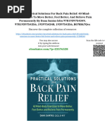Back Pain Relief Exercises Guide | PDF | Diseases And Disorders | Medicine