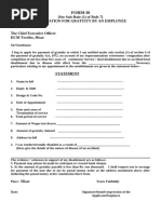 Form I For Gratuity Application | PDF