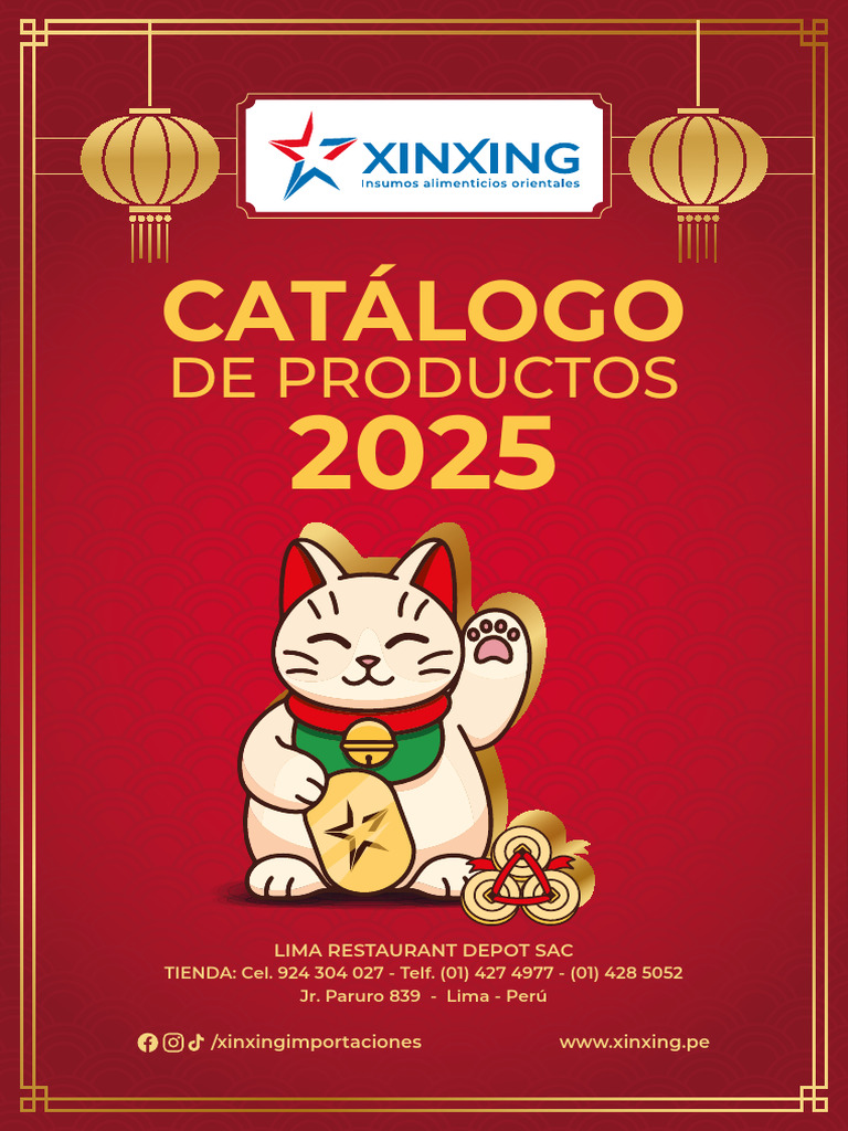 Xinxing - Catálogo Chifas 2025 - A4 | PDF | Alimentos | Ingredientes de ...