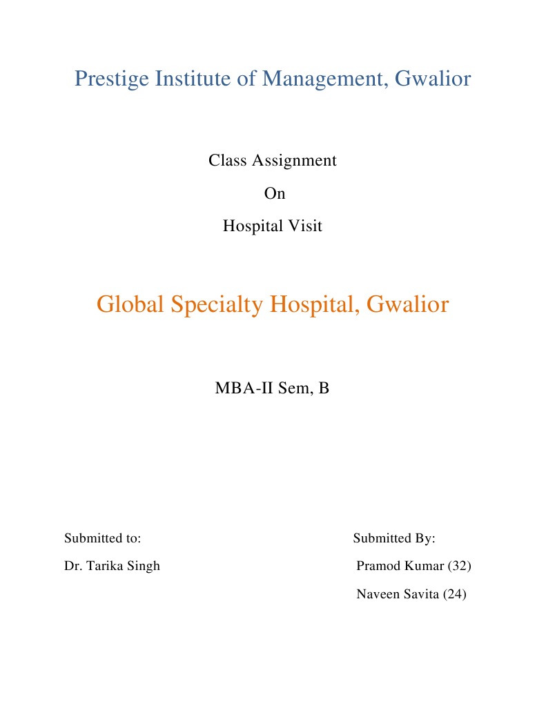 Hospital visit report on facilities, issues & solutions | PDF ...