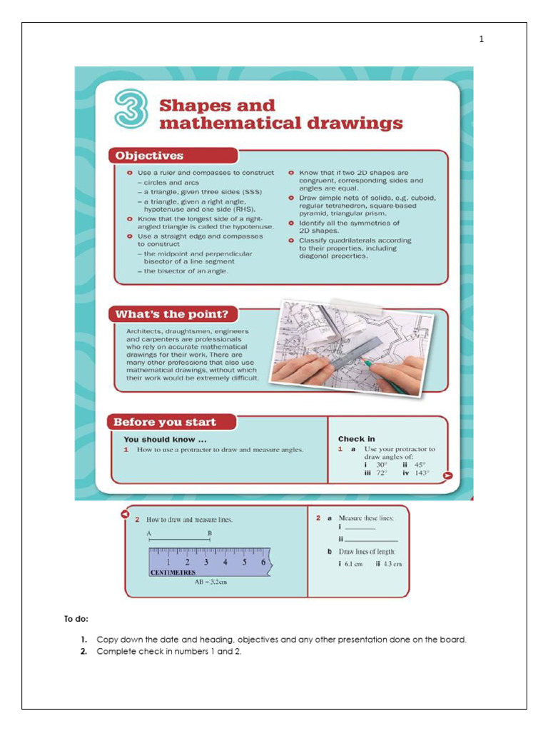 Shapes and Mathematical Drawings (Unit 3) | PDF