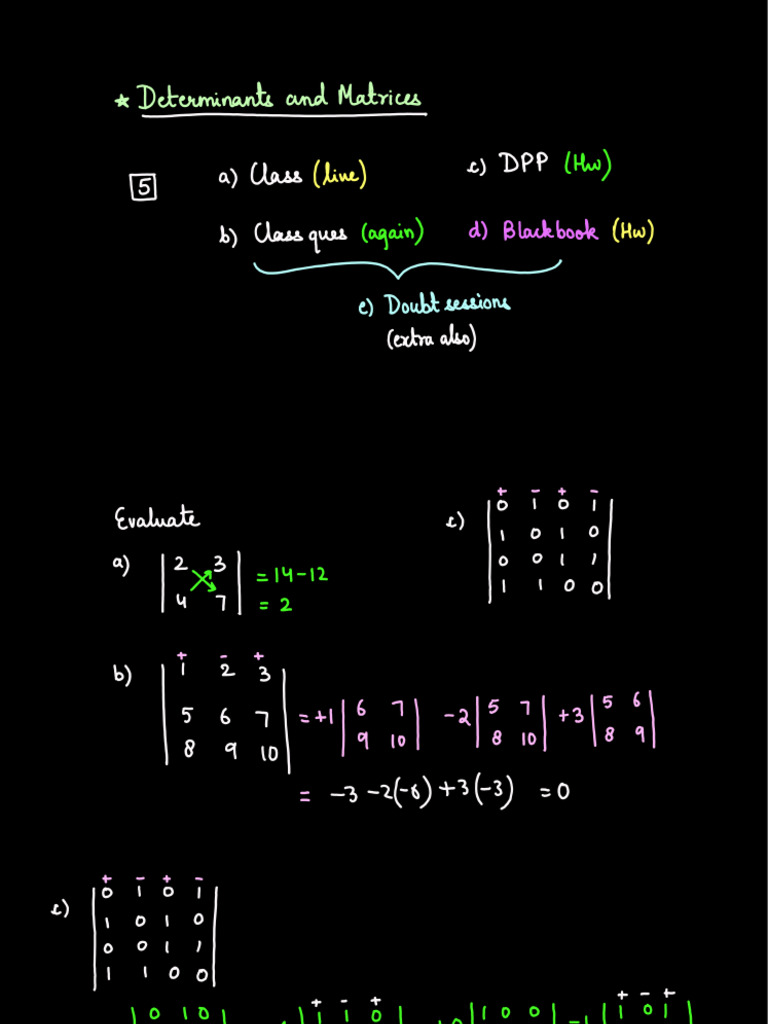 Determinant and Matrics (02-02-26) | PDF