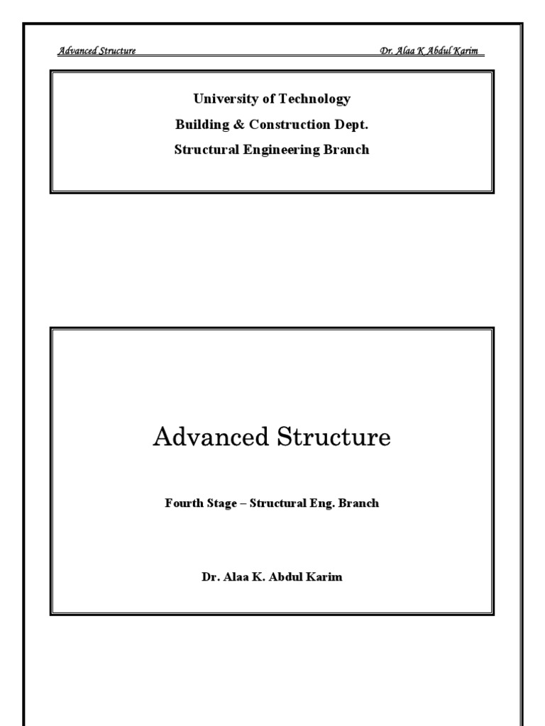 Advanced Structure: University of Technology Building & Construction ...