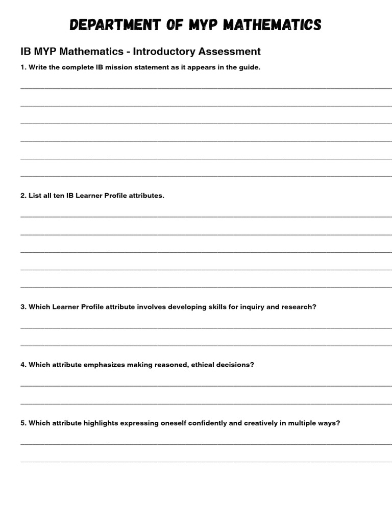 IB MYP Professional Quiz - PDF 20250531 100522 0000 | PDF