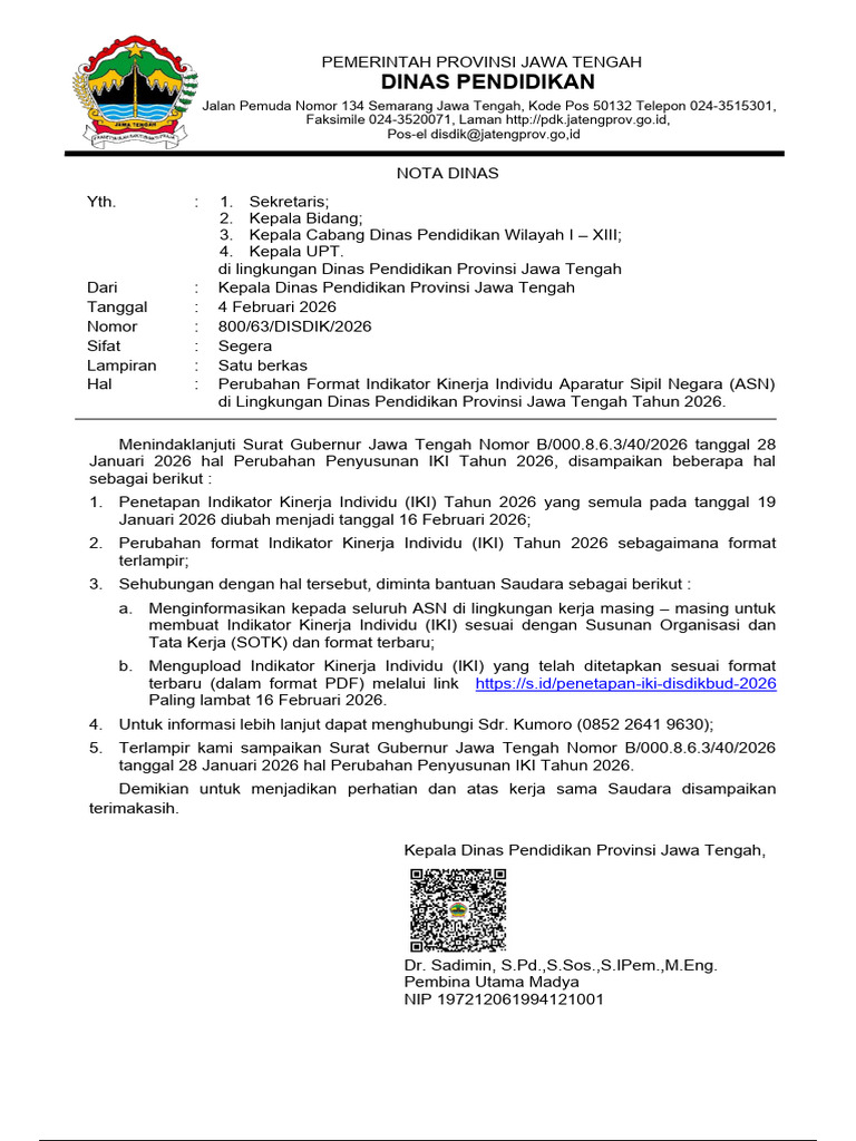 Perubahan Format Indikator Kinerja Individu Aparatur Sipil Negara (ASN ...