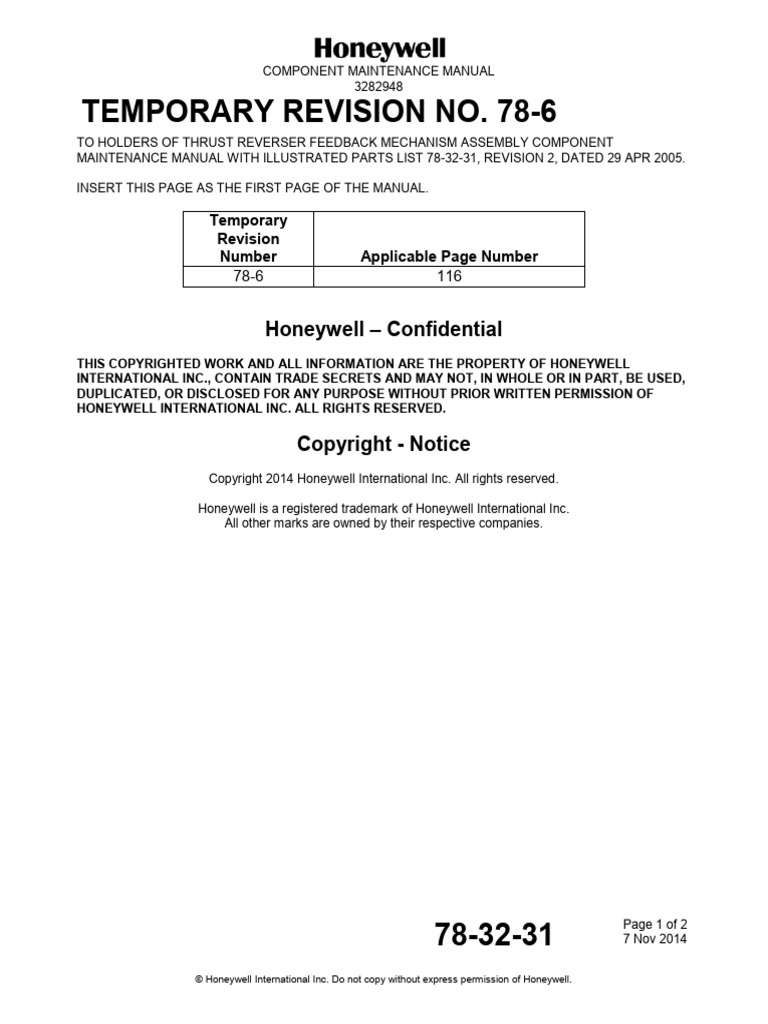 78-32-31 (Rohr) THR RVSR FDBK Mech Assy. | PDF | Copyright
