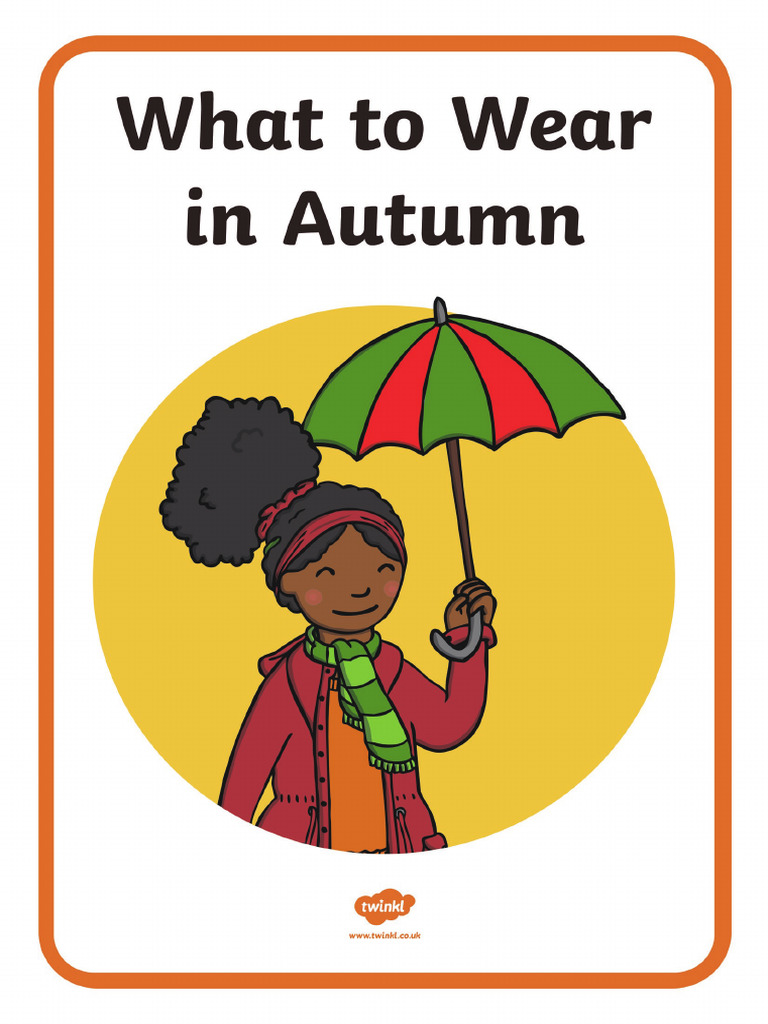 T S 3488 What To Wear in Autumn Social Story Ver 2 | PDF
