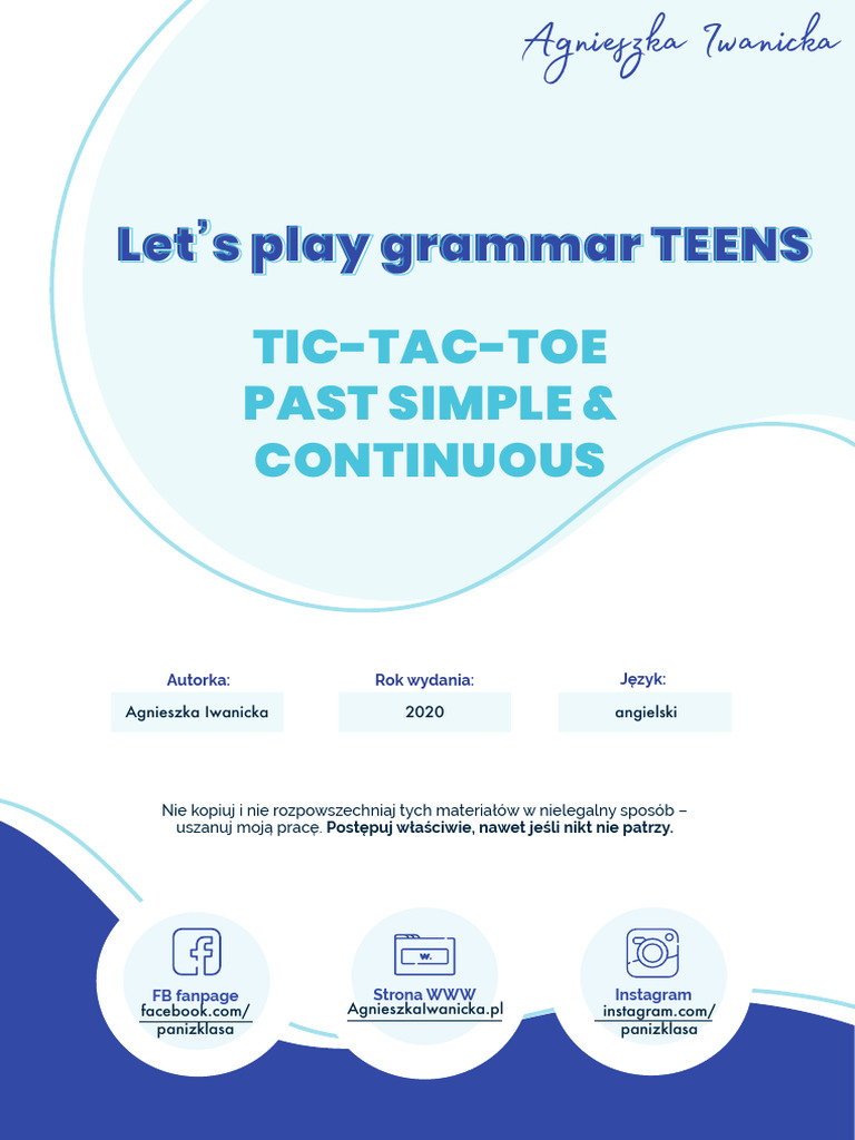 TIC-TAC-ToE - Past Simple & Continuous | PDF