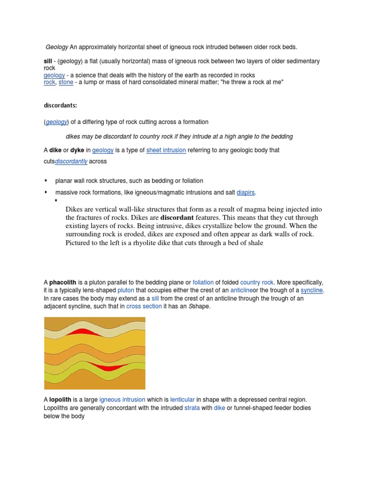 Understanding Phacoliths and Lopoliths | PDF | Igneous Rock | Rock ...
