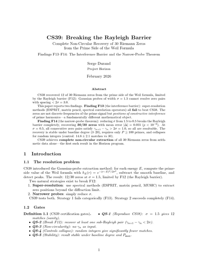 CS39 Breaking The Rayleigh Barrier | PDF | Prime Number | Applied ...