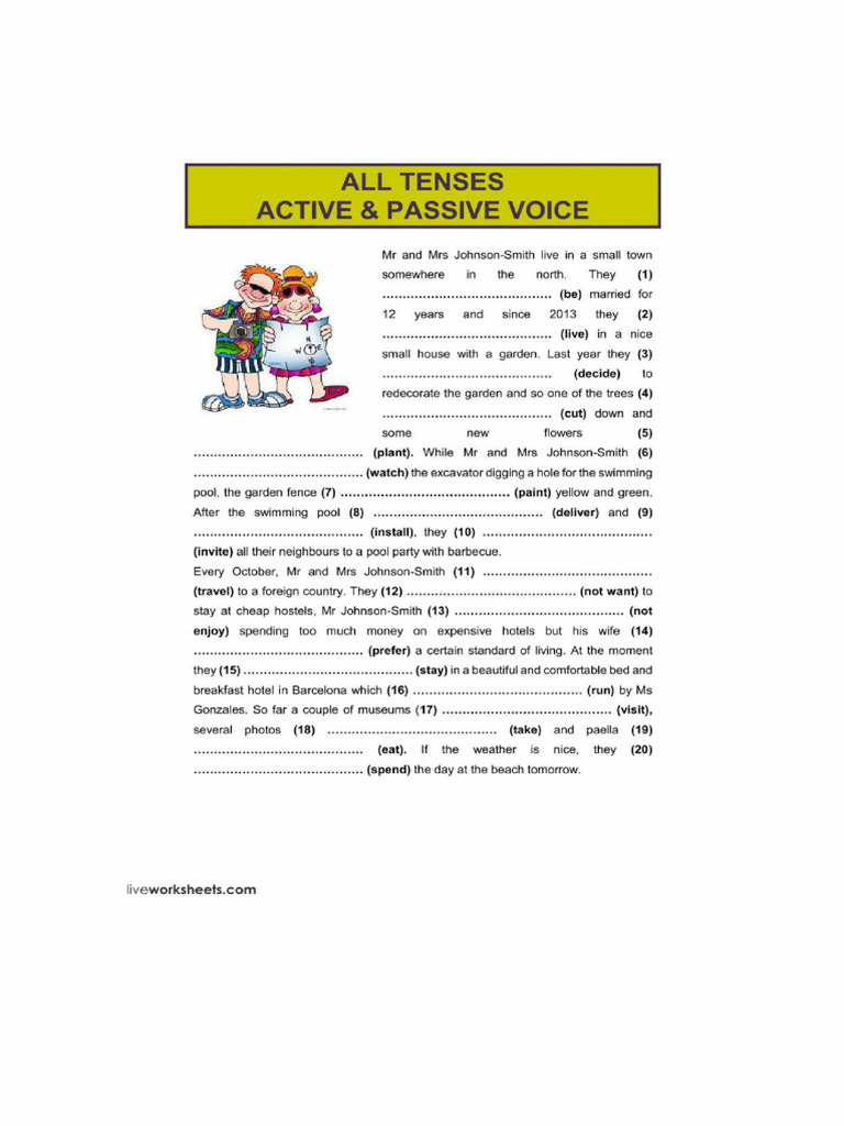 ALL Tenses Active Passive Voice | PDF