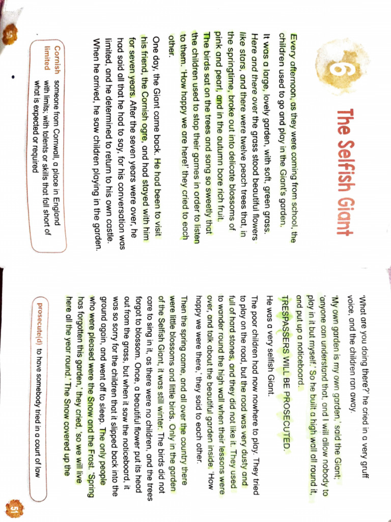 The Selfish Giant | PDF