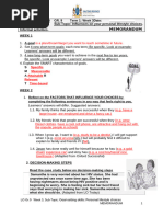 Goal-Setting for Grade 9 Lifestyle Choices | PDF | Goal | Goal Setting