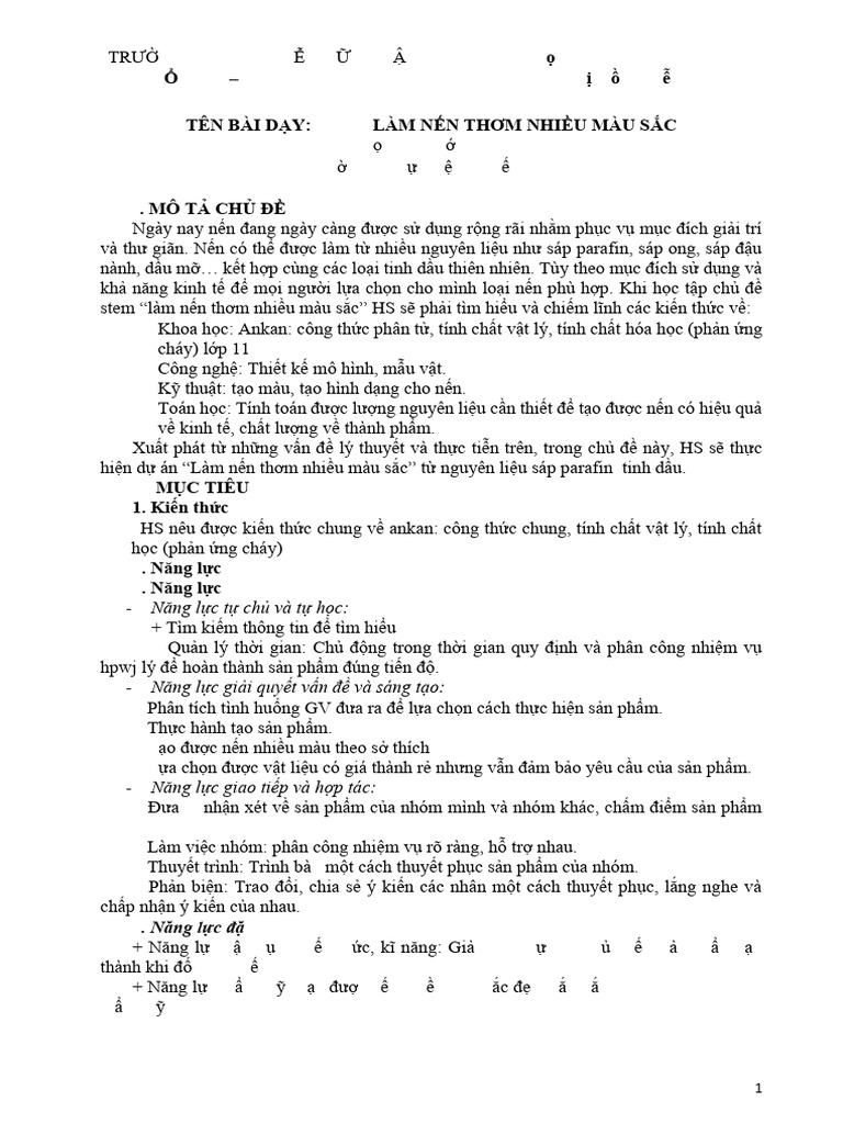 Lop 11-39-40 STEM Lam Nen Nhieu Mau Sac Ca539 | PDF