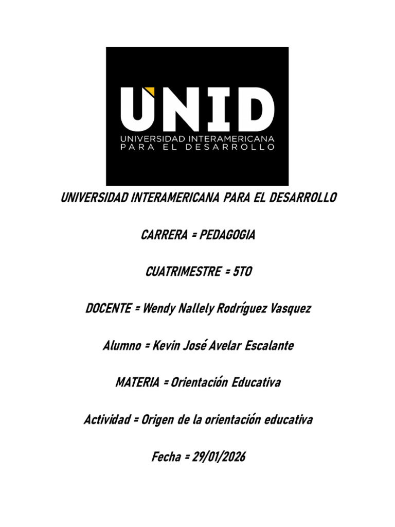 OrientacionEducativa Semana ! Kevin Escalante | PDF | Sicología | Pedagogía