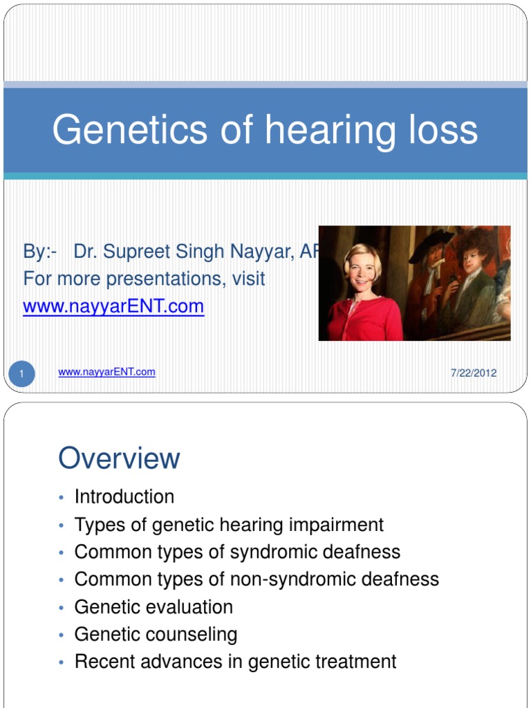 Genetics of Hearing Loss Overview | PDF | Hearing Loss | Mitochondrion