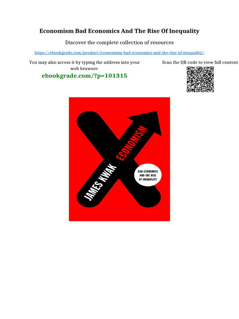 Economism Bad Economics and the Rise of Inequality online pdf | PDF ...