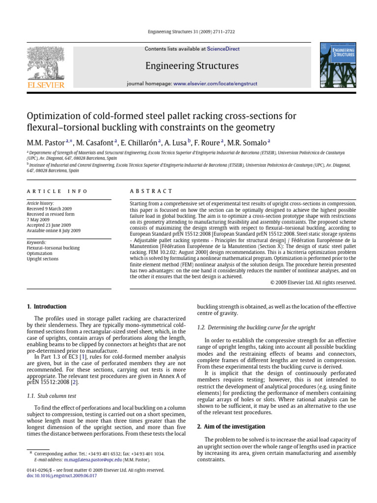 Optimization_of_cold_formed_steel_pallet_rack | PDF | Buckling ...