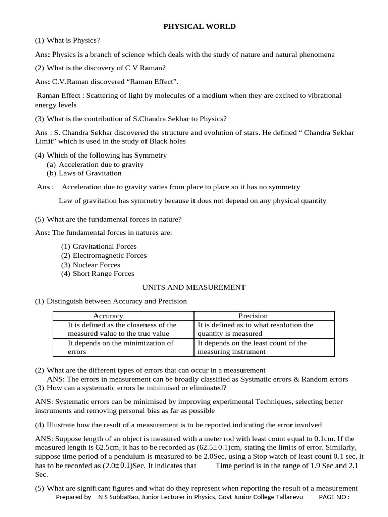 First Year Physics 2 Marks Questions | PDF | Force | Collision
