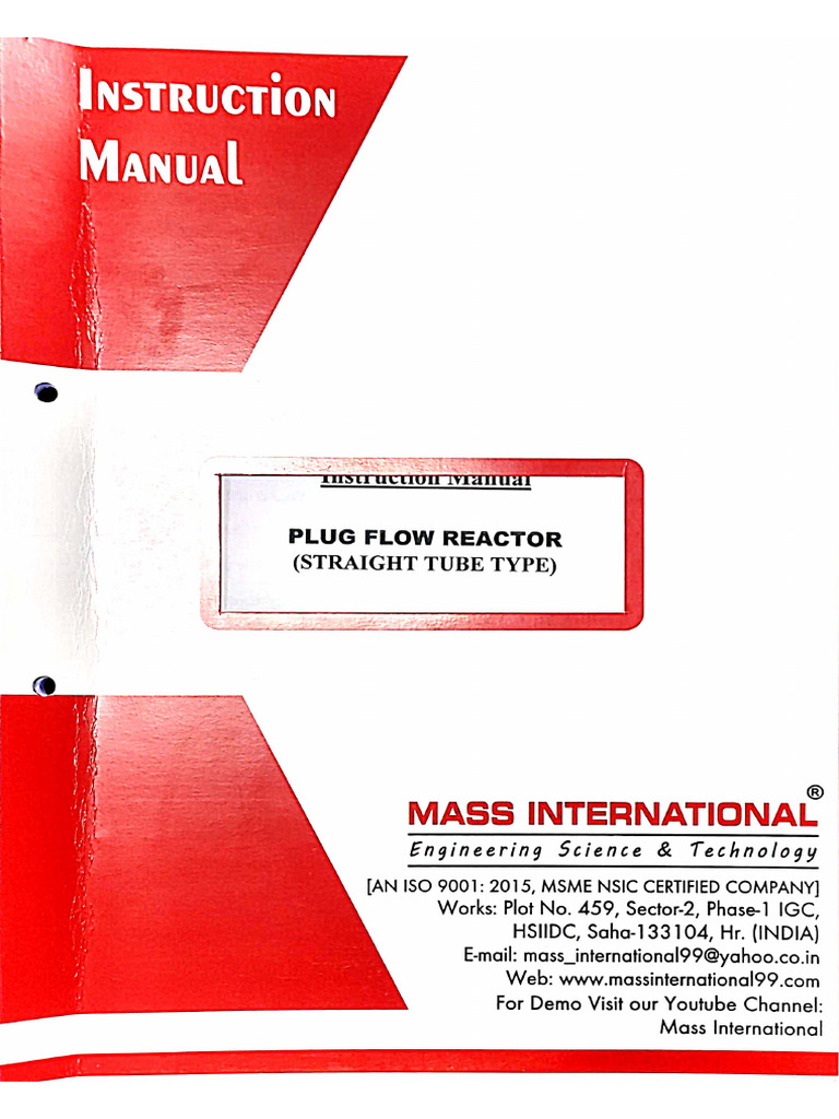 Plug Flow Reactor | PDF