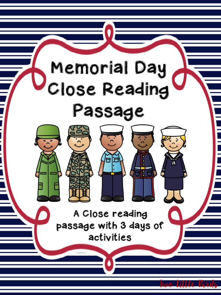 Main Idea-Details-Summary Practice A2 - Memorial Day | PDF | Memorial ...