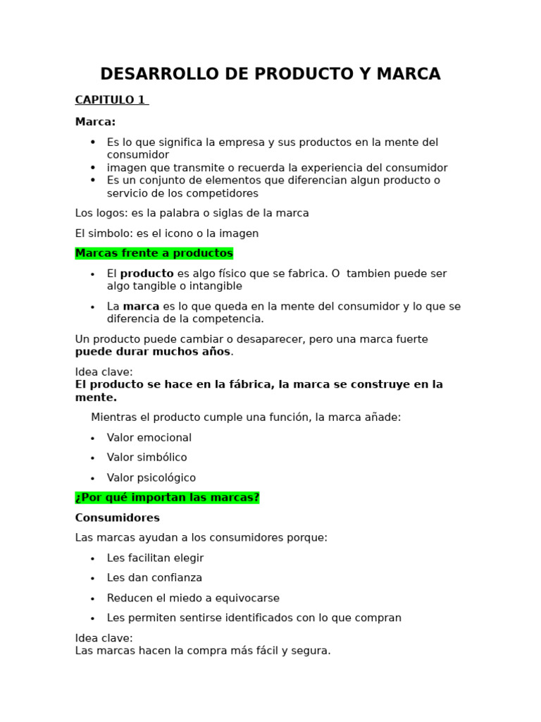 Desarrollo de Producto y Marca | PDF | Marca | Marketing