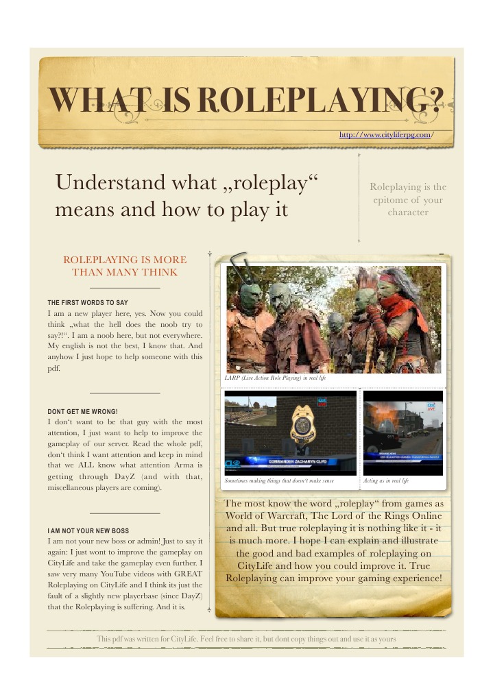 Role Play PDF | PDF | Role Playing Games | Leisure