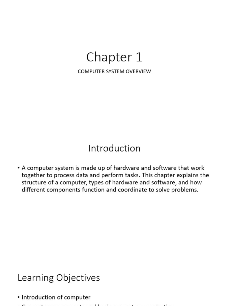 Chapter 1 Computer System Overview | PDF | Random Access Memory ...