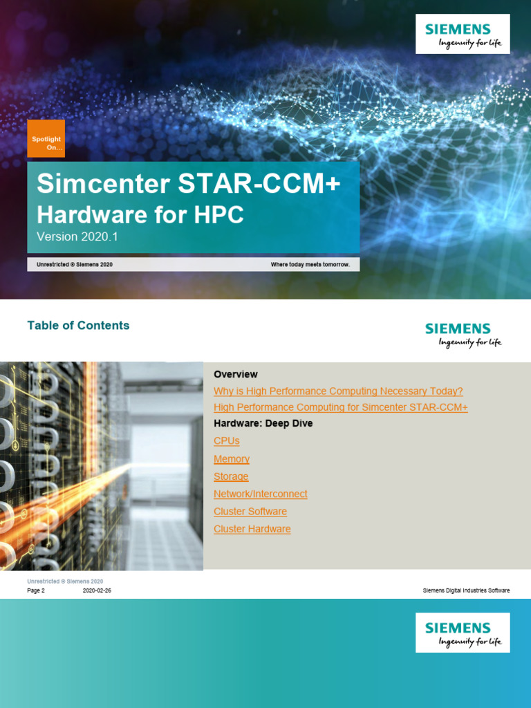 Simcenter STAR CCM Hardware For HPC | PDF | Multi Core Processor ...
