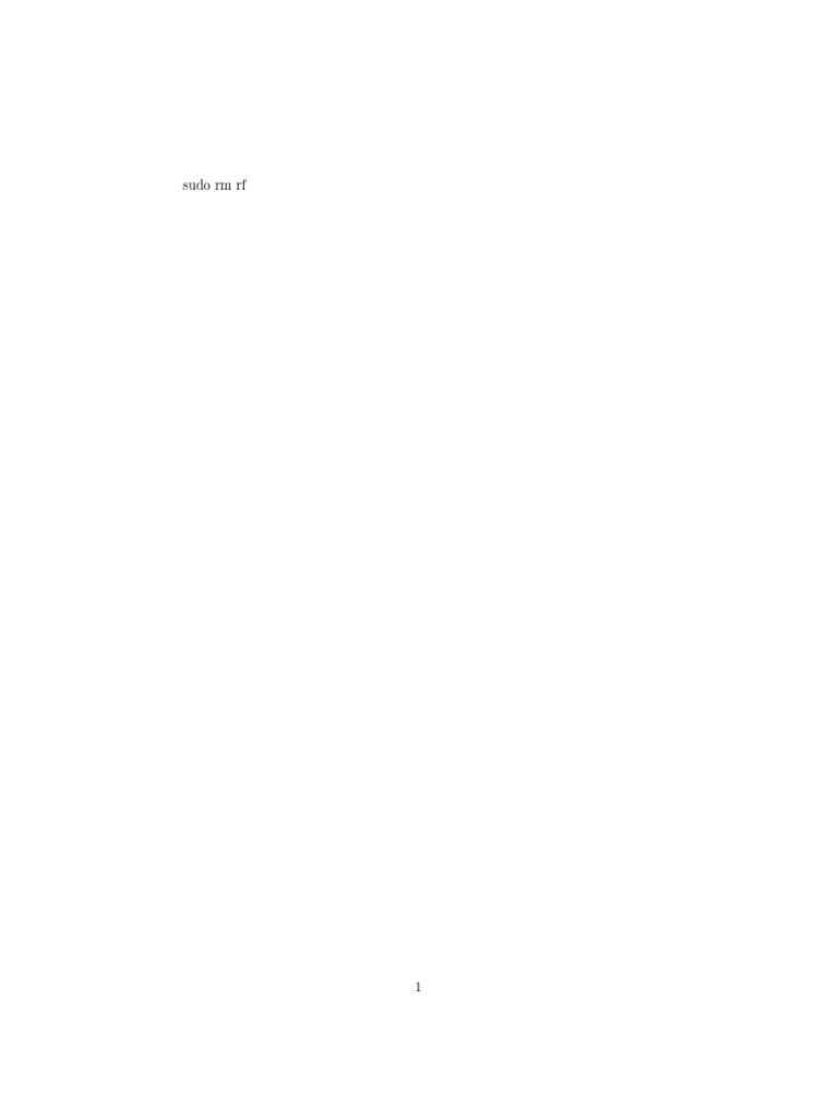 Sudo RM RF | PDF