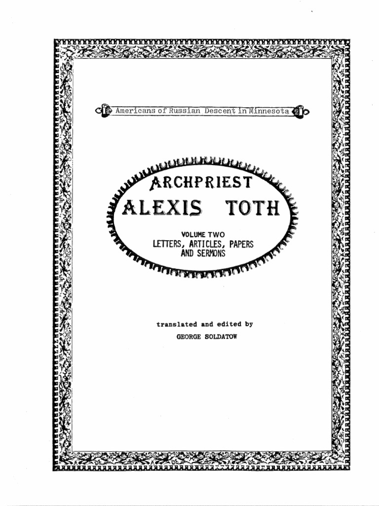 Saint Alexis Toth-Letters 2 | PDF