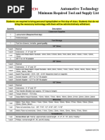 Essential Machining Tools List | PDF | Tools | Metalworking