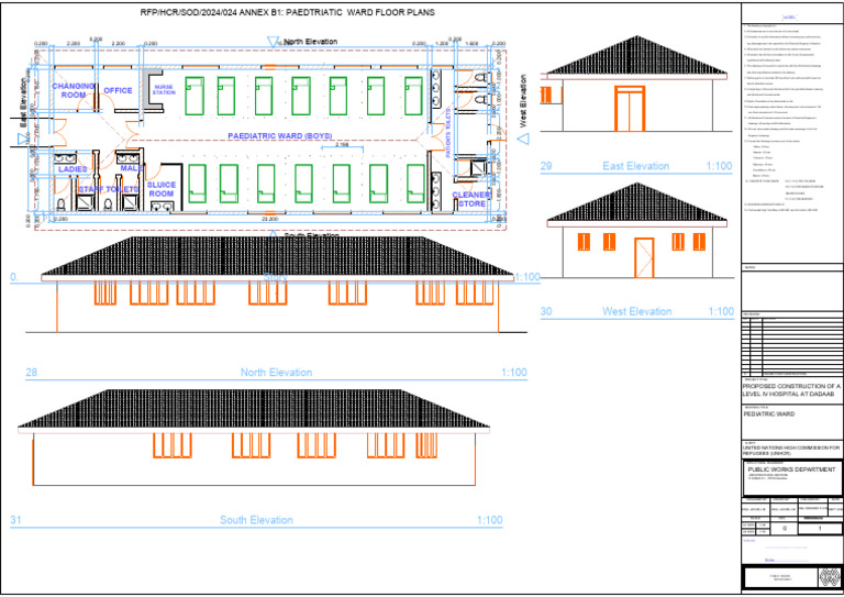Annex b1 - Paedriatic Ward Floor Layout | PDF | Concrete | Building ...