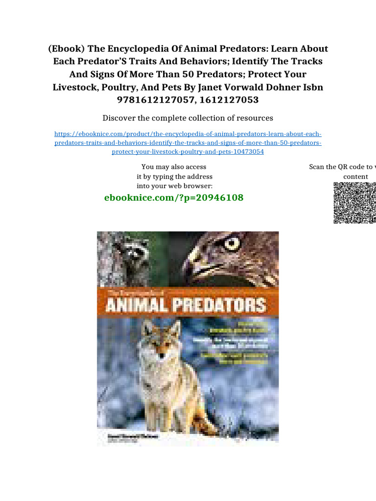 (Ebook) The Encyclopedia of Animal Predators: Learn about Each Predator ...