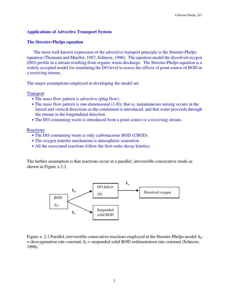 6 Streeter Phelps S11 | PDF | Physical Sciences | Applied And ...