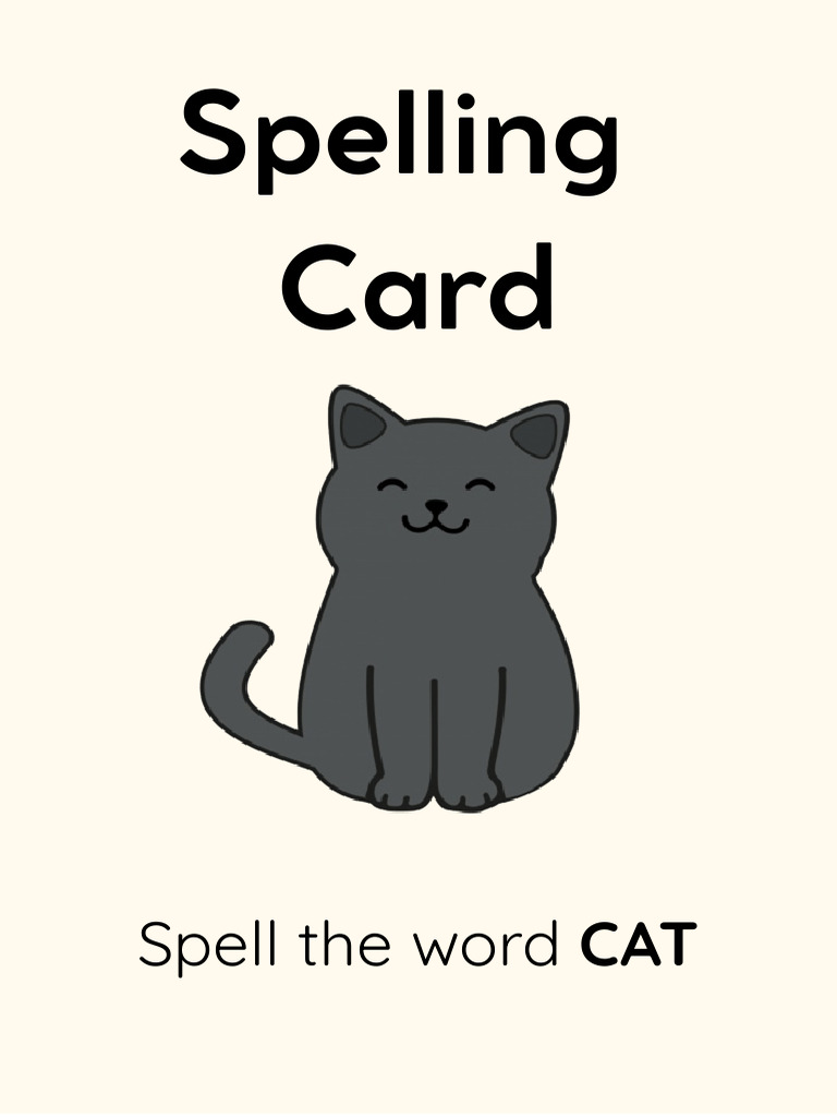 Spelling Card | PDF