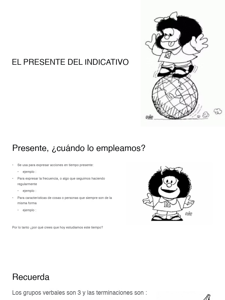 El Presente Del Indicativo | PDF