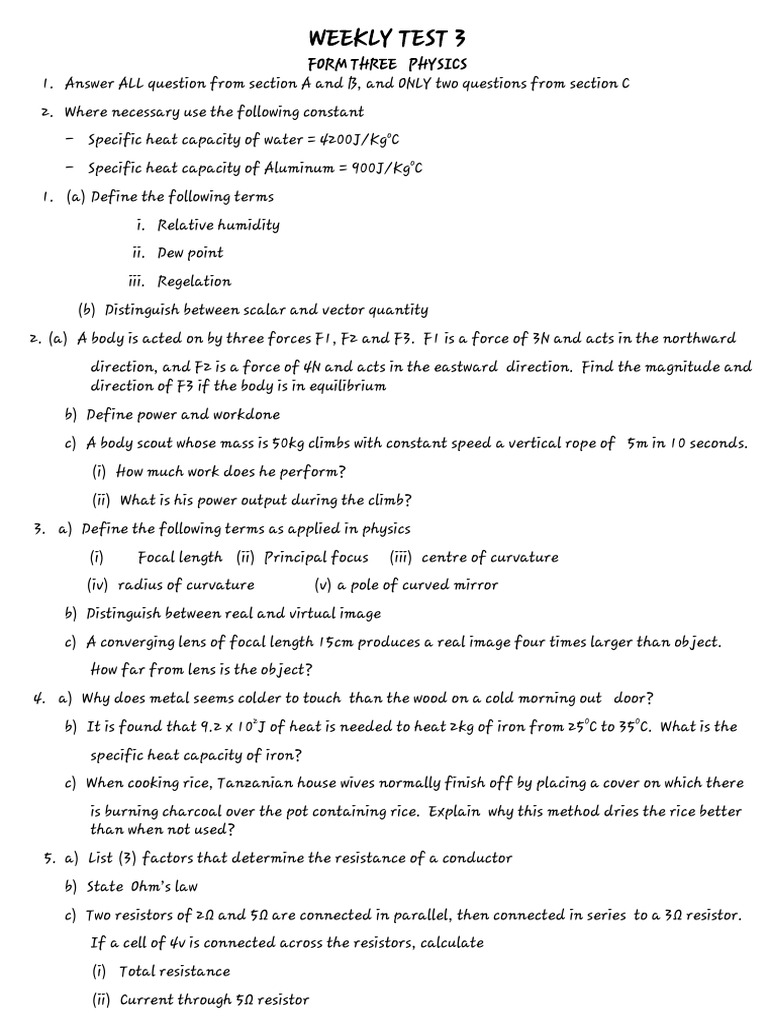 Physics Fiii Test 3 | PDF | Curvature | Buoyancy