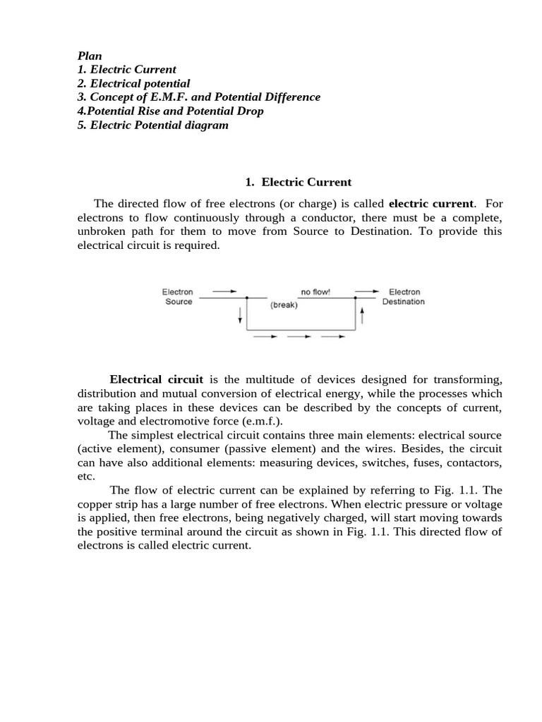 Introduction To Electricity | PDF | Voltage | Electric Current