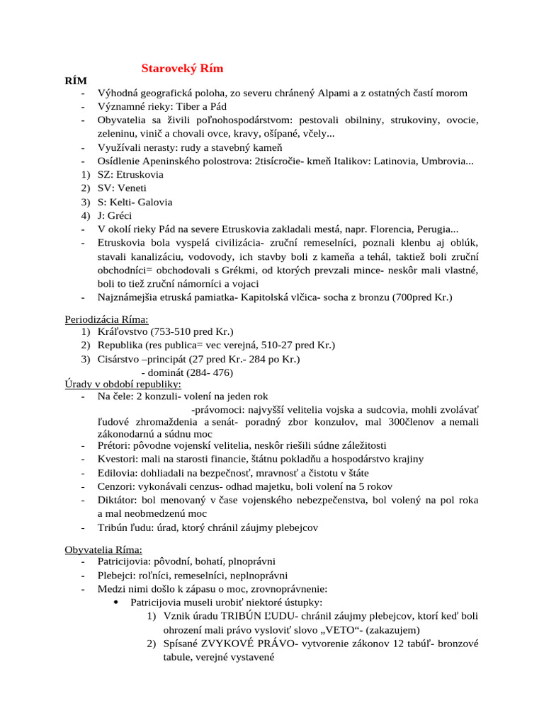 Staroveký Rím | PDF