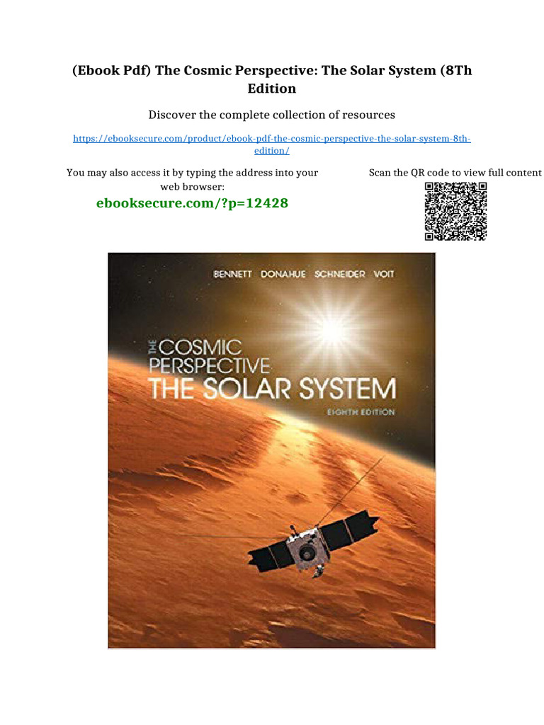 (Ebook PDF) The Cosmic Perspective: The Solar System (8th Edition ...