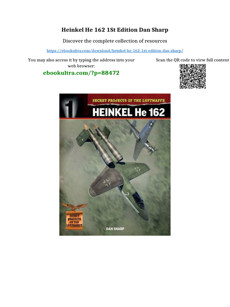 Heinkel He 162 1st Edition Dan Sharp Complete Edition | PDF ...
