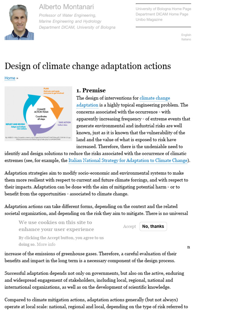 Design of Climate Change Adaptation | PDF | General Circulation Model ...